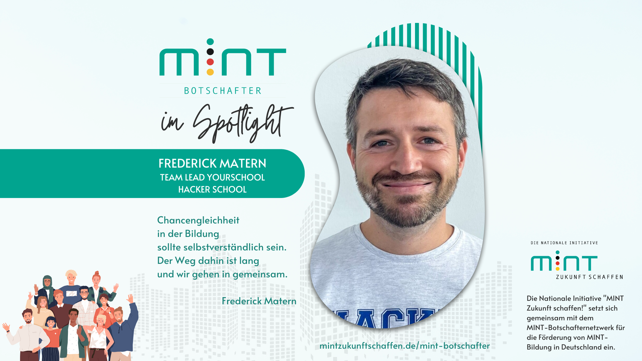 MINT-Botschafter Frederick Matern im Interview – MINT Zukunft schaffen!