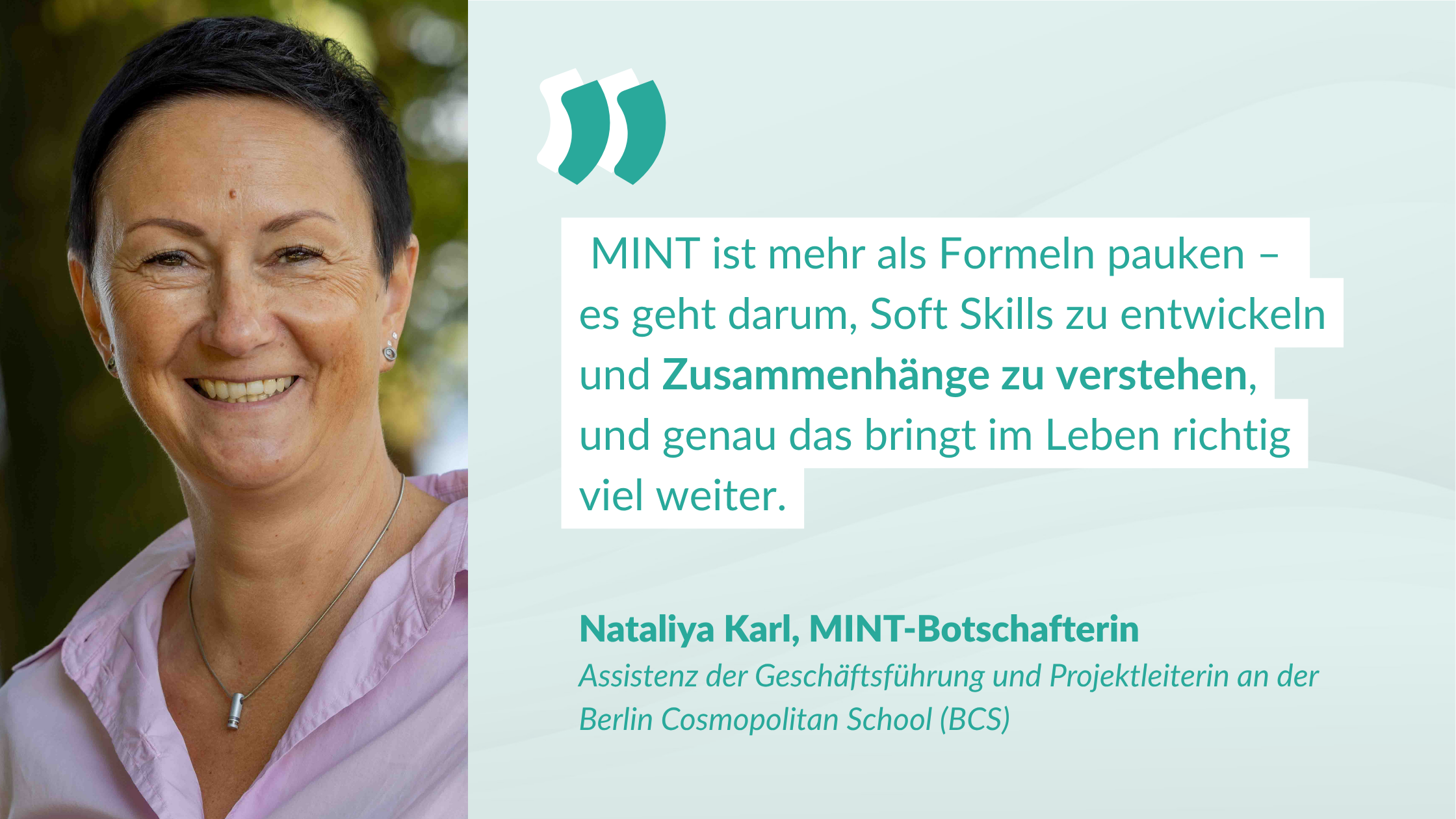 MINT-Botschafterin Dr. Nataliya Karl im Interview – MINT Zukunft schaffen!